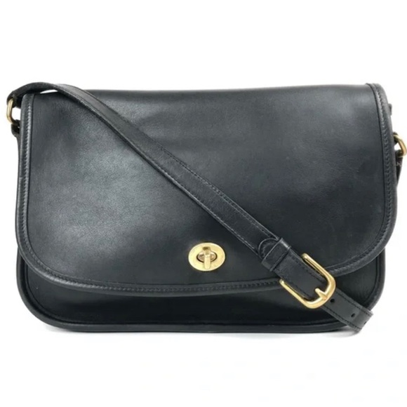 Coach | Bags | Vintage Coach City Bag No 979 In Black With Gold ...